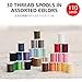 Amazon.com: LEONIS 30 Color All-Purpose Polyester Sewing Threads 100 m ...