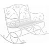 Amazon.com: Decorative Wrought Iron Outdoor Metal Rocking Bench ...