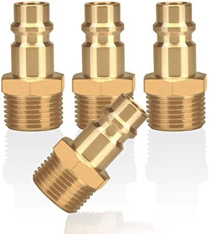 4pcs Air Line Connectors Euro Airline Hose Compressor Fittings 3/8" BSP ...