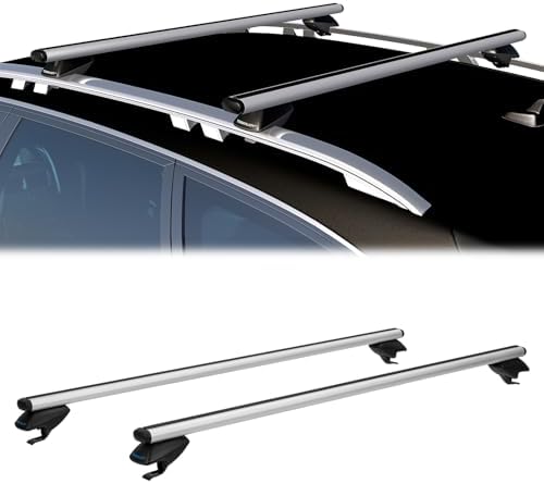 COWVIE 123cm Roof Rack Cross Bars Adjustable Aluminum Cargo Bars Fits ...