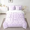 Amazon.com: Erosebridal Purple Bows 7 Pcs Comforter Set Full Coquette ...