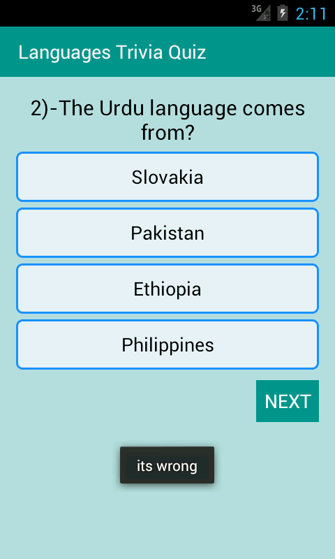 Languages Trivia Quiz - App on Amazon Appstore
