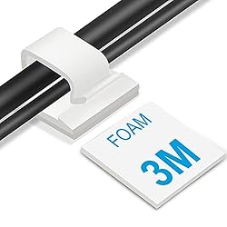 Amazon.com: TidyHelper Adhesive Cable Clips White (Large, 45 PCS ...