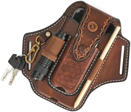 Tourbon Leather Cell Phone Holster Pouch Case Tool Multitool Sheath ...