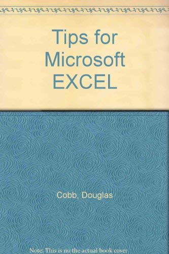 Tips for Microsoft EXCEL : Cobb, Douglas, etc.: Amazon.es: Libros