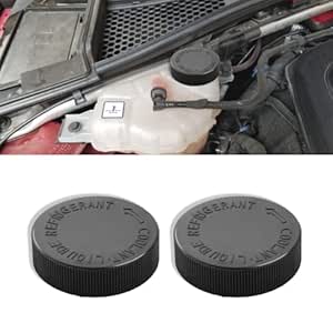 2PCS Coolant Reservoir Cap, Engine Radiator Coolant Overflow Antifreeze ...