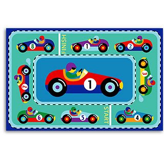 Amazon.com: Vroom Laminated Race Track Placemats - Two Pc Set : Home ...