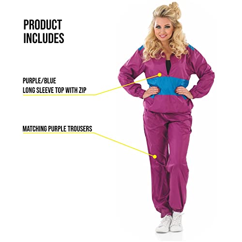 Fun Shack Shell Suits 80s Fancy Dress for Women, 80’s Shell Suit Women ...