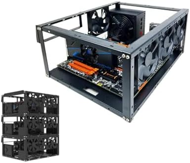 Amazon.com: Kingwin 8 GPU Miner Rig Case Frame – Premium Stackable ...