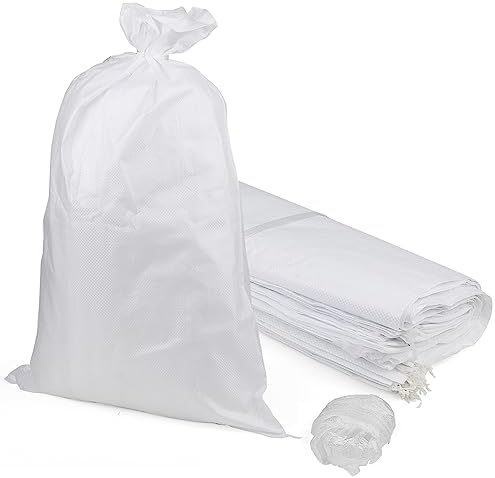 30 Pcs Sand Bags 45×75cm Heavy Duty Woven Gravel Bags Waste Bags and 30 ...