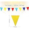 Amazon.com: LZXING 100 Feet Red Blue Yellow Pennant Banner Flags Party ...