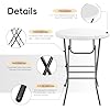Amazon.com: pollilar 28in Cocktail Table Small High Top Table Bar ...