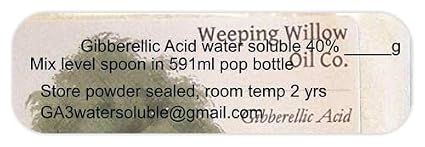 Amazon.com : 10g GA3 Water Soluble Gibberellic Acid, 10oz - Gibson ...