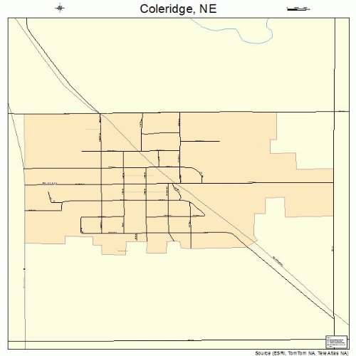 Amazon.com: Large Street & Road Map of Coleridge, Nebraska NE - Printed ...