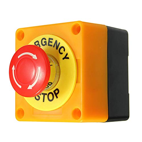 WMLBK Emergency Stop Push Button Station 660V 10A Self Locking Red Sign ...