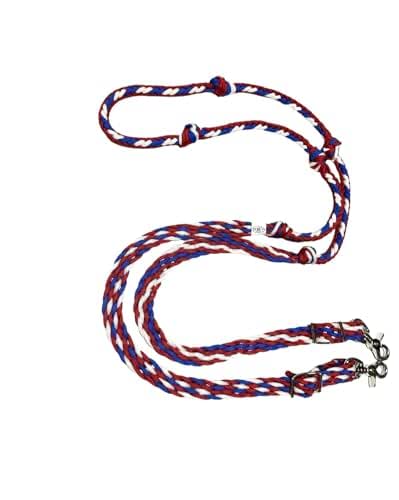 Amazon.com: barrel reins horse tack red, white & blue : Sports & Outdoors