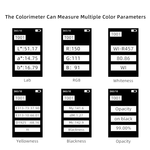 Portable Colorimeter - Accurate D/8 Measurement, 26 Light Sources ...