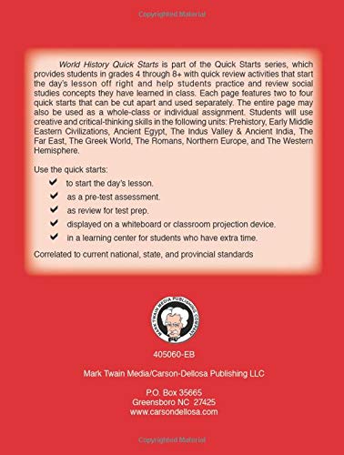 Snapklik.com : Mark Twain Media World History Workbook, Grades 4-12 ...