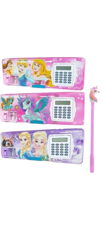 KBC COLLECTIONS Calculator Geometry Box - A Pink Plastic Geometry Box ...