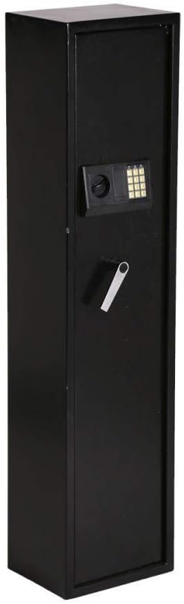 Amazon.com: 5 Rifle Eletronic Lock Steel Lockbox Firearm Cabinet Safe ...