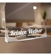 Amazon.com: Personalized Name Plate for Desk - Custom Engraved Name ...