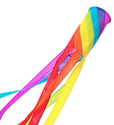 emma kites 60in / 152cm Long Rainbow Spiral Windsock Bright Colors ...