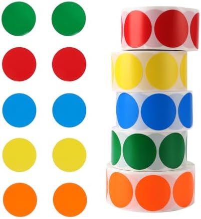 APACALI 7500 Stück Klebepunkte Bunt, 25mm Runde Aufkleber ...