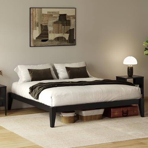 Amazon.com: AllForWood Bed Frame - Solid Wood Platform Bed - Japanese ...
