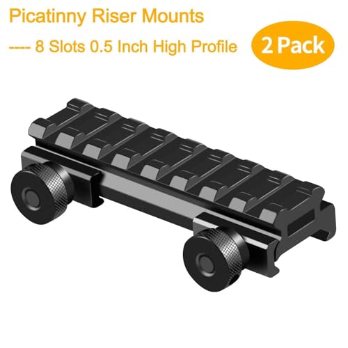 2 Pack 0.5" Picatinny Riser Mounts For Scopes Optics, 1/2 Inch Low ...