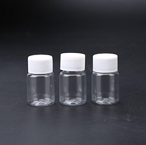VNDEFUL 20PCS 15ML Plastic Empty Small Mouth Graduated Lab Chemical ...