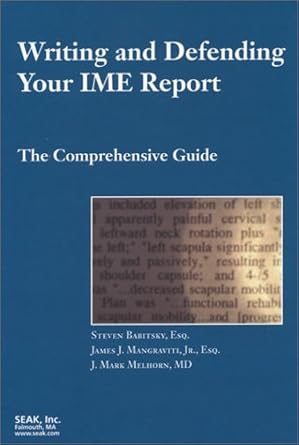 Amazon.com: Writing And Defending Your Ime Report: The Comprehensive ...