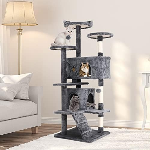 Amazon.com : 54 Inches Cat Tree for Indoor Cats, Multi-level Cat Tree ...
