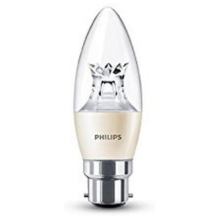 Philips LED Premium Classic Clear Glass Candle Filament Light Bulb [B22 ...