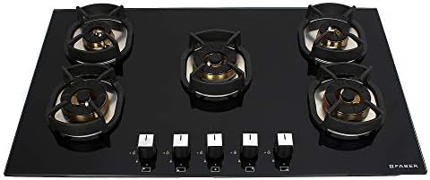 Faber 5 Brass Burner Hob Cooktop Hybrids in Built Auto Electric ...