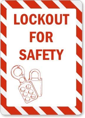 SmartSign Cartello "Lockout for Safety" in plastica da 25,4 x 35,6 cm ...