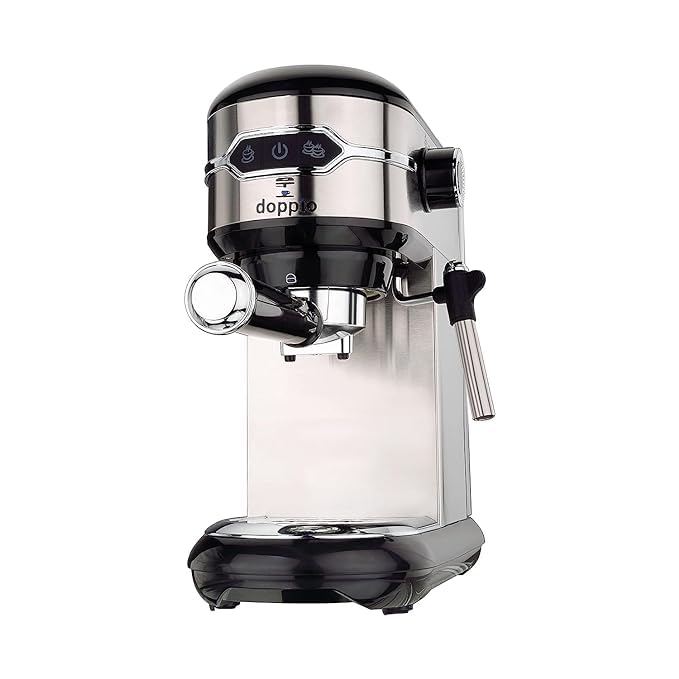 Doppio Sparo Espresso Machine with Built In Milk Frother - 15 Bar 1450W ...