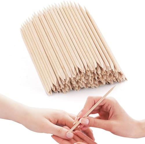 Amazon.com : 200 Pieces Orange Sticks for Nails Wood Cuticle Pusher ...