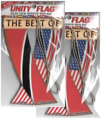 Amazon.com : UNITY FLAGZ Trinidad and Tobago and USA Trini American ...
