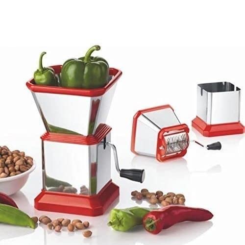 Shreejicreation Vegetable Chopper with Stainless Steel Blades, Chilli ...