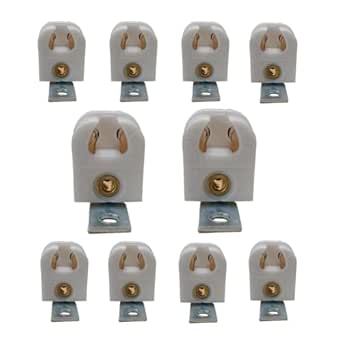 10-Pack T4 T5 LED/Fluorescent Miniature Bi-Pin G5 Lamp Socket Holder ...
