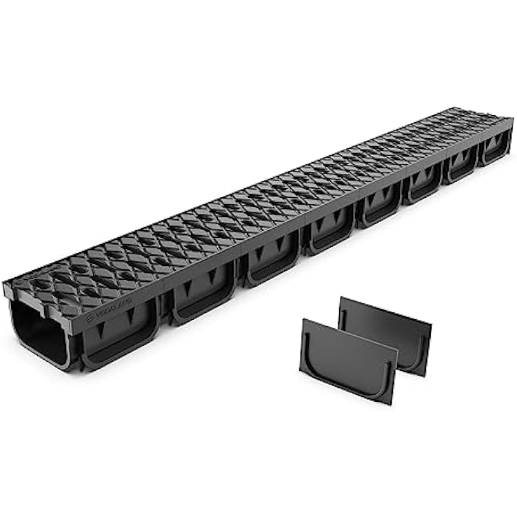 Vodaland - 4 Inch Trench Drain System with Grate - Nepal | Ubuy