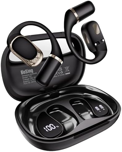 Amazon.com: BeSing Open Ear Earbuds, Over Ear Headphones with Ear Hooks ...