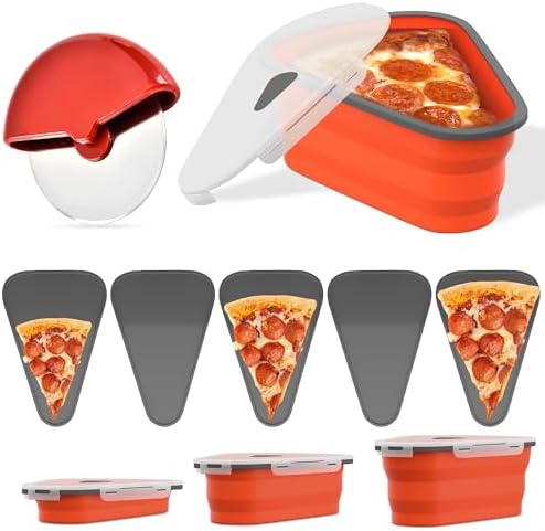 IANTI Premium Pizza Container Expandable Set With 5 Microwavable Trays ...