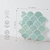 HOMEART Green Peel and Stick Backsplash Fish Scale Tile, Removable ...