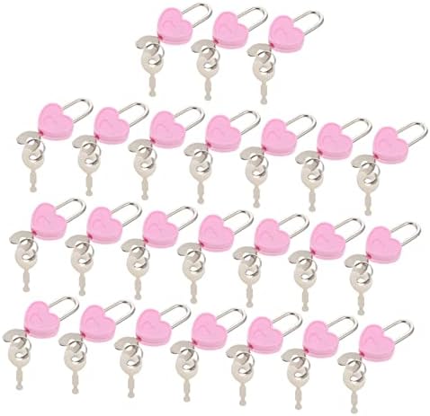 3 Pcs Small Metal Heart Shaped Padlock Mini Lock with Key for Jewelry ...