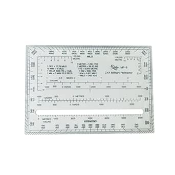 Amazon.com: 1:25,000 1:50,000 Acrylic Protractor Ruler Map Protractor ...
