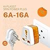 Hi-Plasst 16A 3-Pin Converter Plug (Pack of 3) – 5A to 15A/16A Adapter ...