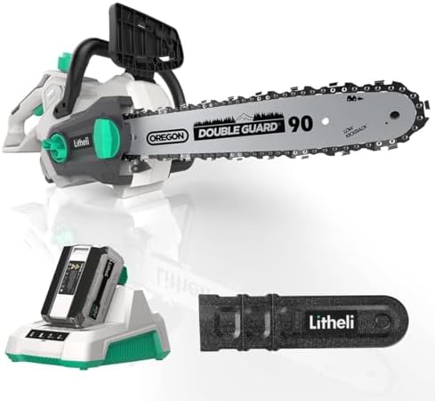 Amazon.com : Litheli 10 Inch Chainsaw, 20V Cordless Electric Chain Saw ...