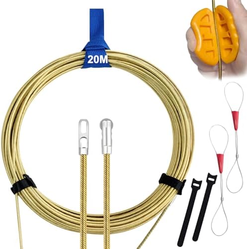 20m Steel Electrical Fish Tape Electrical Wire Threader 3.8mm Spring ...