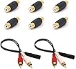 Amazon.com: VCE 6-Pack Gold Plated RCA Female to RCA Female Coupler,Compatible with Phono ...